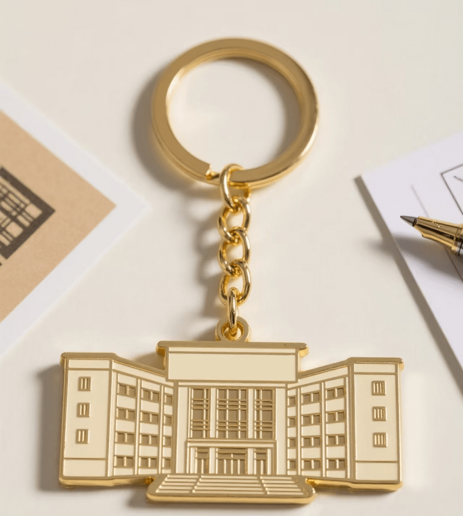 Building keychains-2025 the best School anniversary souvenirs